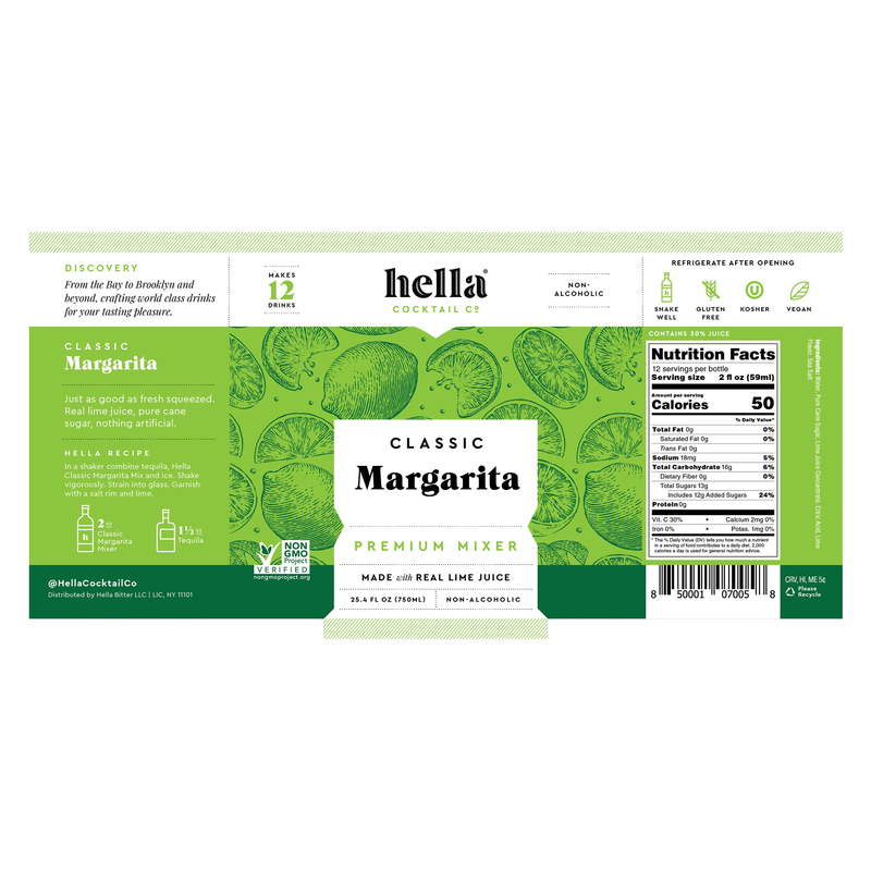 Hella Cocktail Co. Classic Margarita Mix 750ml Btl - Hella Cocktail Co ...