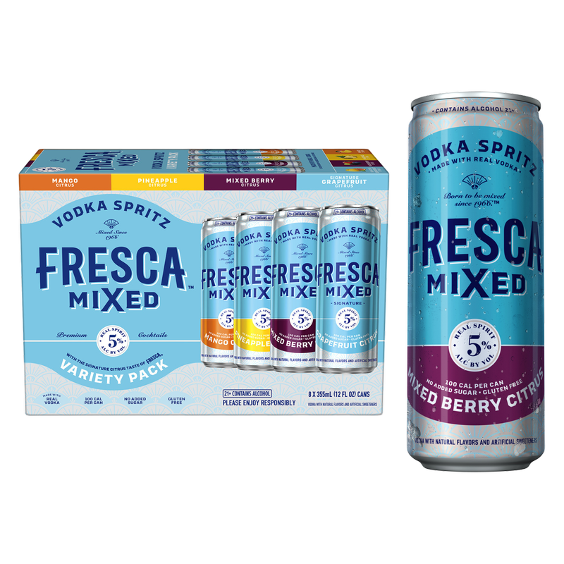 Fresca Mixed Vodka Spritz Variety Pack 8pk 12oz Can 5.0% ABV - Fresca ...