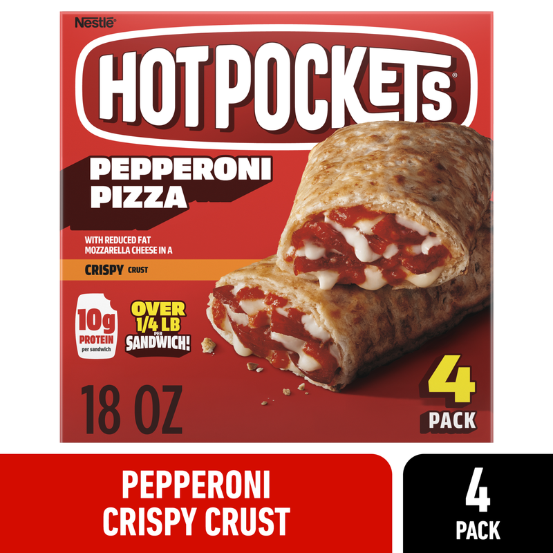 Hot Pockets Pepperoni Pizza 4ct - Hot Pockets – BevMo!
