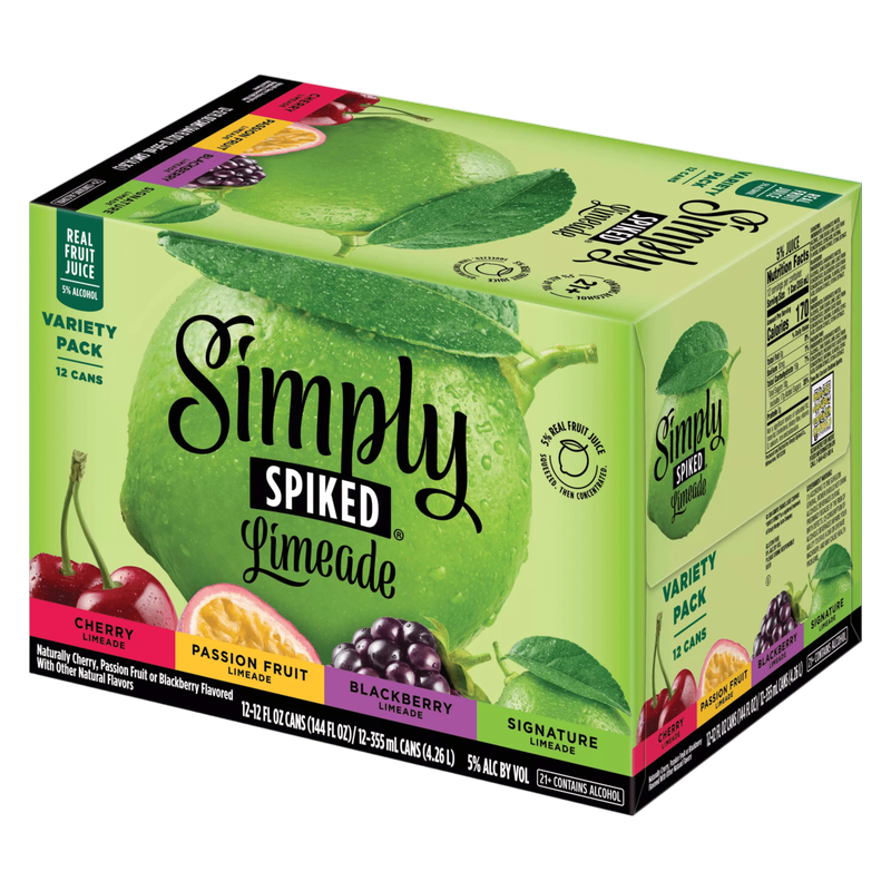 Simply Spiked Limeade Variety Pack 12pk 12oz Cans 5% ABV - Simply ...