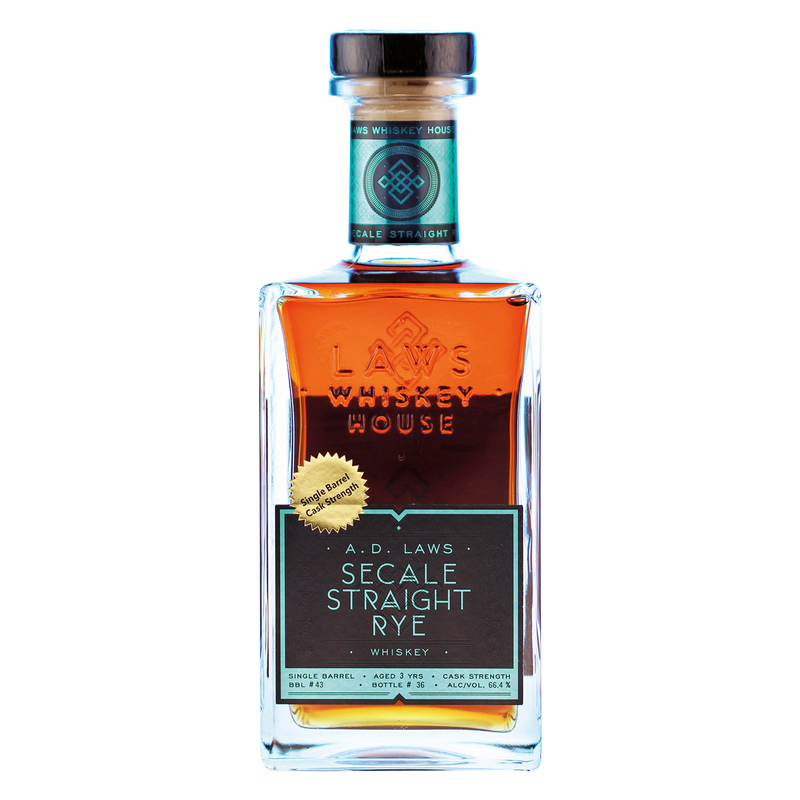 AD Laws Secale Straight Rye Whiskey 750ml - Laws – BevMo!