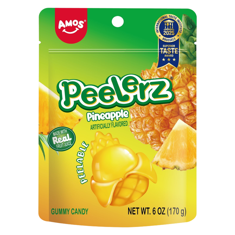 Amos Peelerz Gummy Pineapple, 6 oz - Amos Peelerz – BevMo!