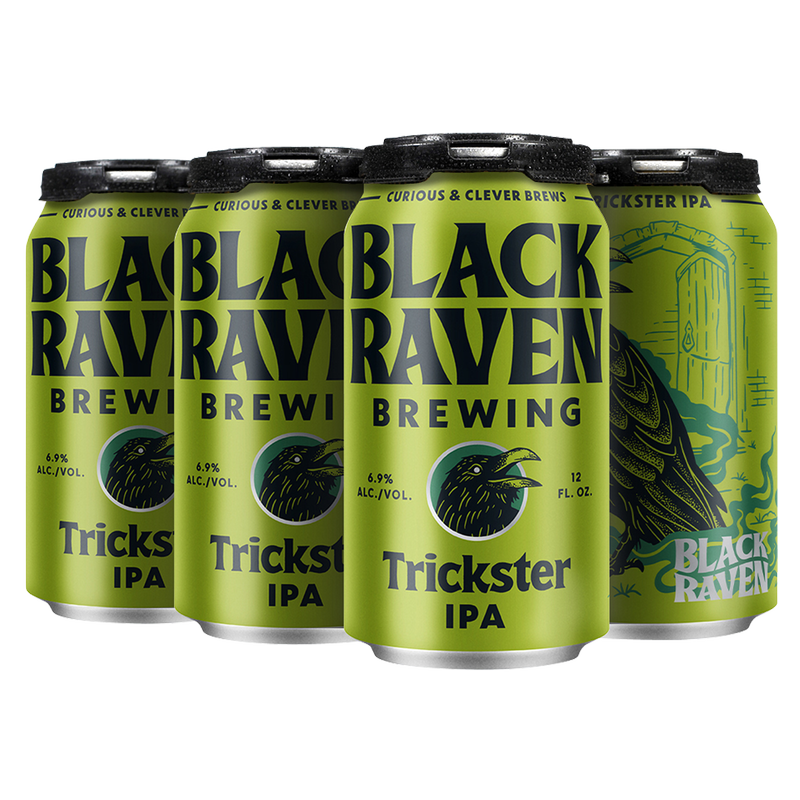 Black Raven Trickster IPA 6pk 12oz Can 6.9% ABV - Black Raven – BevMo!