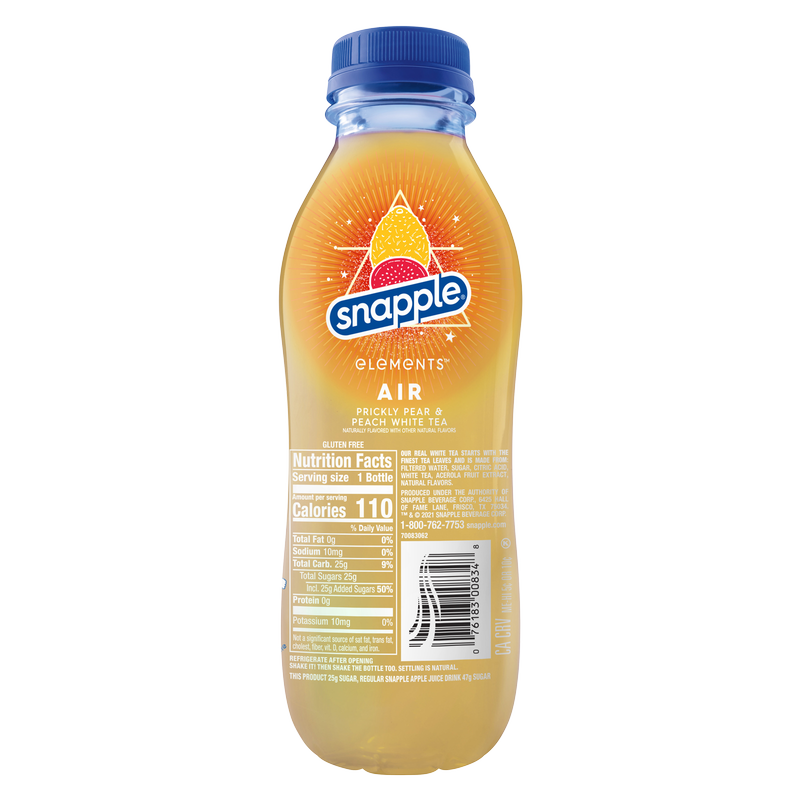 Snapple Elements Air Prickly Pear & Peach 16oz Btl - Snapple – BevMo!