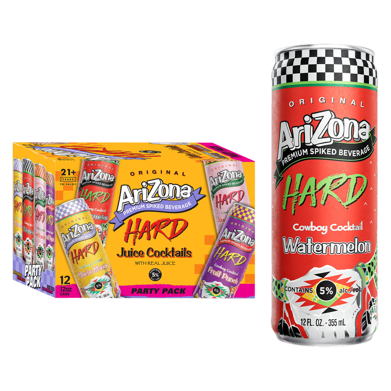 Arizona Hard Juice Cocktail Party Pack 12pk 12oz Can 5.0% ABV - Arizona ...
