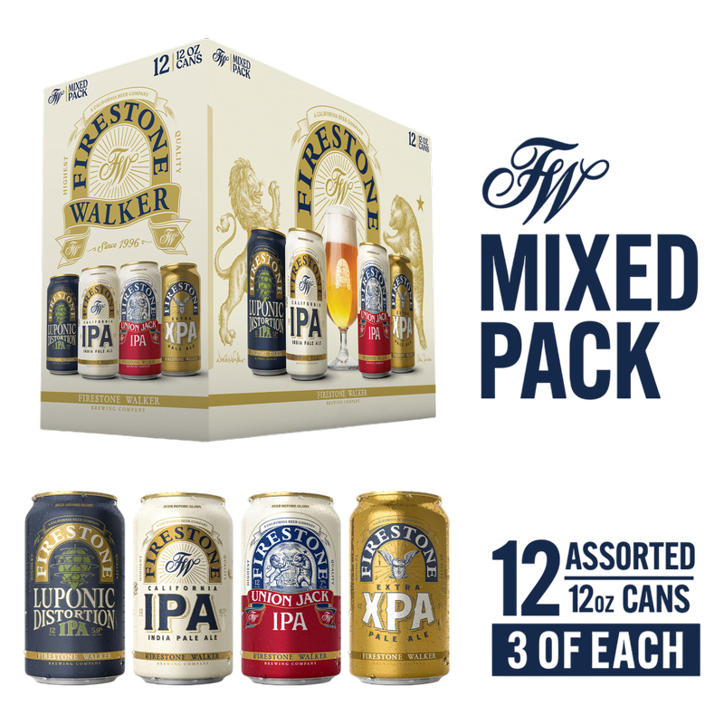 Firestone Walker Crafted Thru Hops Mixed Pack 12pk 12oz Can - Firestone ...