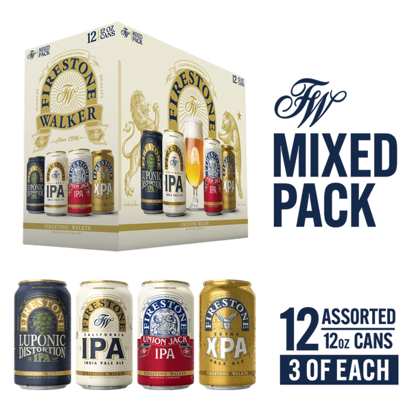 Firestone Walker Crafted Thru Hops Mixed Pack 12pk 12oz Can - Firestone ...