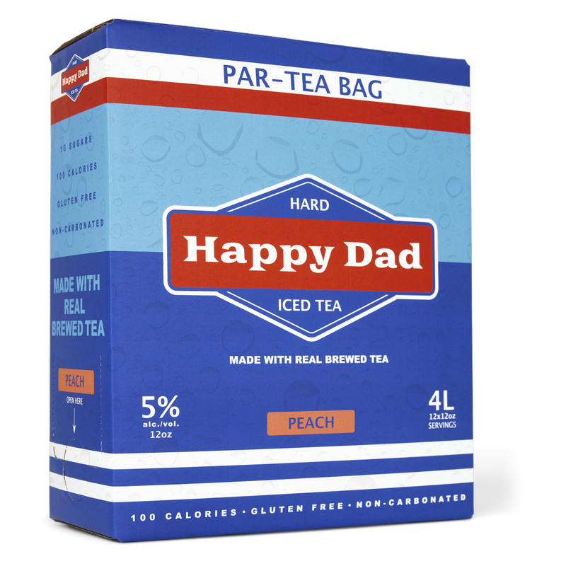 Happy Dad Par-Tea Bag Hard Peach Tea 4 Liters 5% ABV - Happy Dad – BevMo!