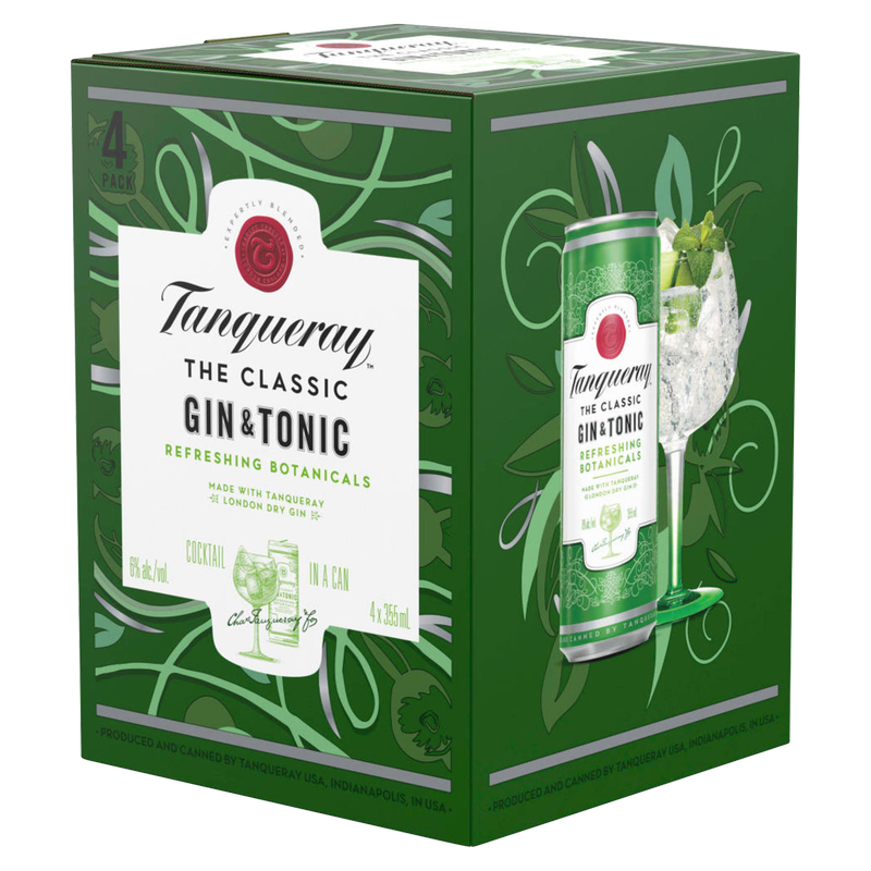 Tanqueray London Dry Gin & Tonic 4pk 12oz 6% ABV - BevMo! – BevMo!