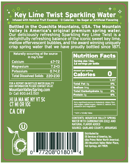 Mountain Valley Sparkling Water Key Lime Twist 1L Glass Bottle ...
