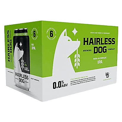 Hairless Dog Brewing IPA Non-Alcoholic 6pk 12oz Can - Hairless Dog – BevMo!