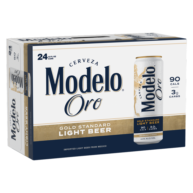 Modelo Oro Light Beer 24pk 12oz Can 4% ABV - Modelo – BevMo!