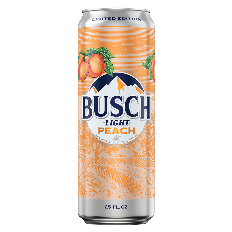 Busch Light Peach Single 25oz Can 4.1% ABV - Busch Light – BevMo!