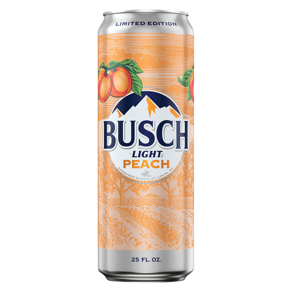 Busch Light Peach Single 25oz Can 4.1% ABV - Busch Light – BevMo!