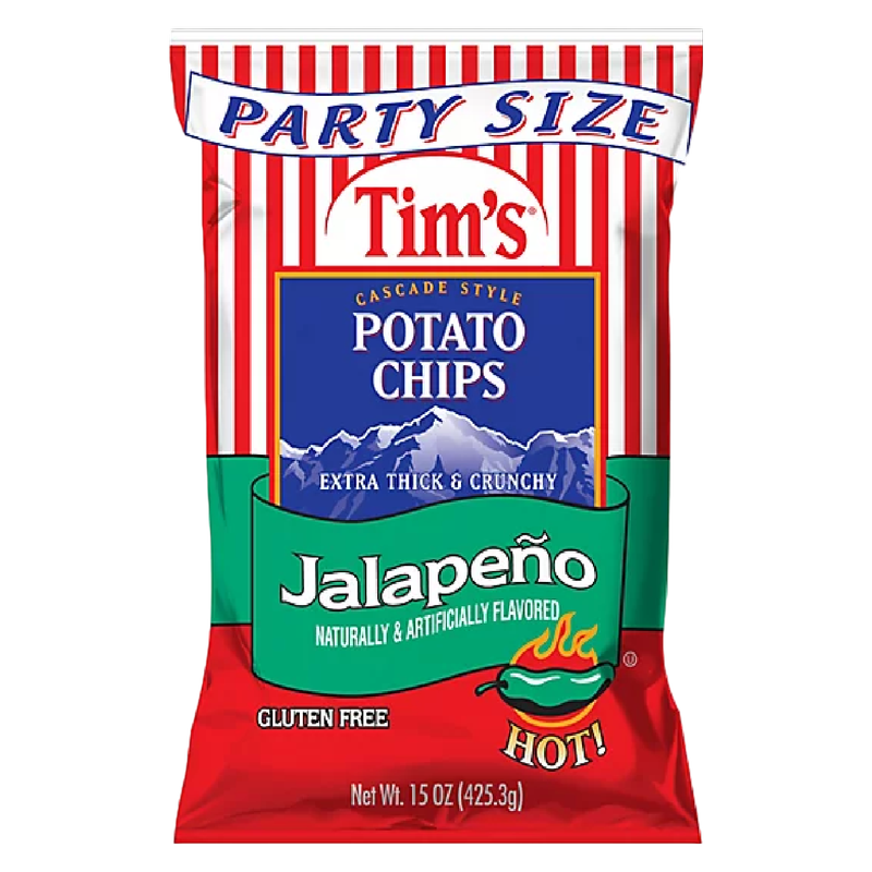 Tim's Cascade Potato Chips Jalapeno 15oz - Tim's Cascade – BevMo!