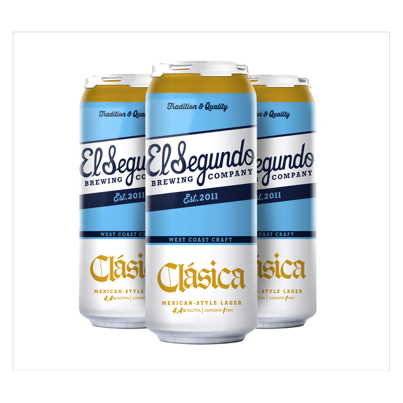 El Segundo Brewing Co. Clasica Mexican Lager (4PKC 16 OZ) - El Segundo ...