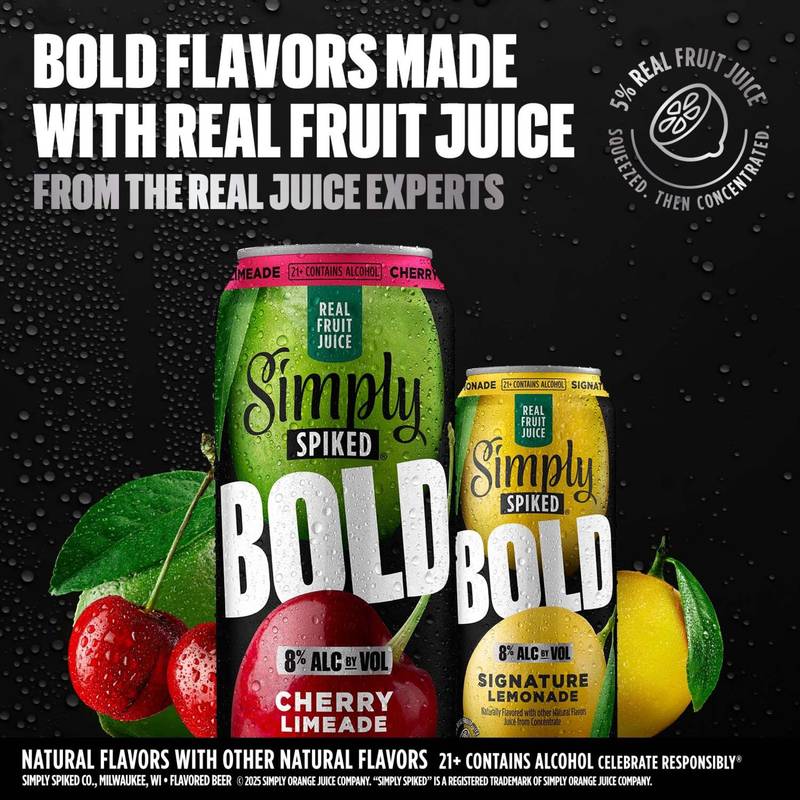Simply Spiked Bold Spiked Cherry Limeade 24oz Can - Simply Spiked – BevMo!