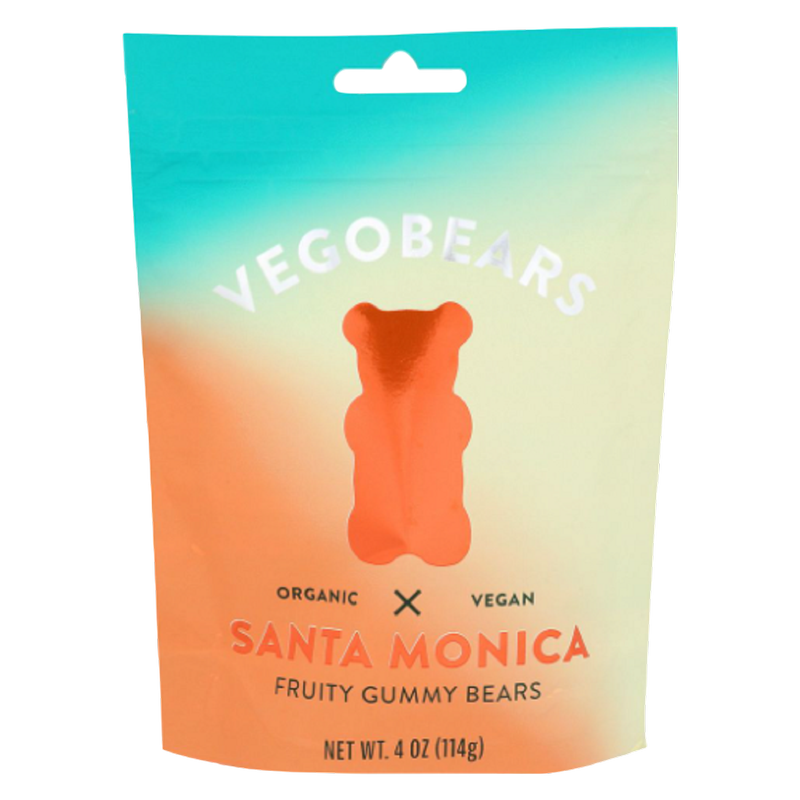 Vegobears Santa Monica Organic Vegan Fruity Gummy Bears, 4oz - Vegobears – BevMo!