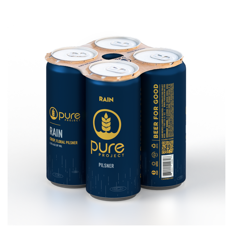 Pure Project Rain Pilsner 4pk 16oz Can - Pure Project – BevMo!