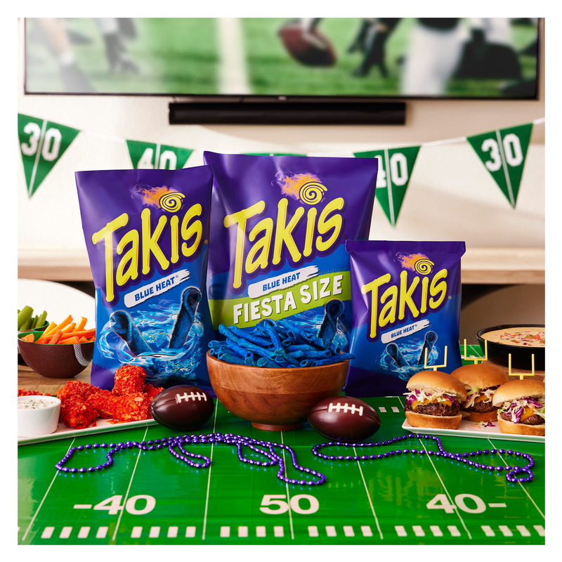 Takis Blue Heat Spicy Rolled Tortilla Chips Sharing Size Bag 9.9oz ...