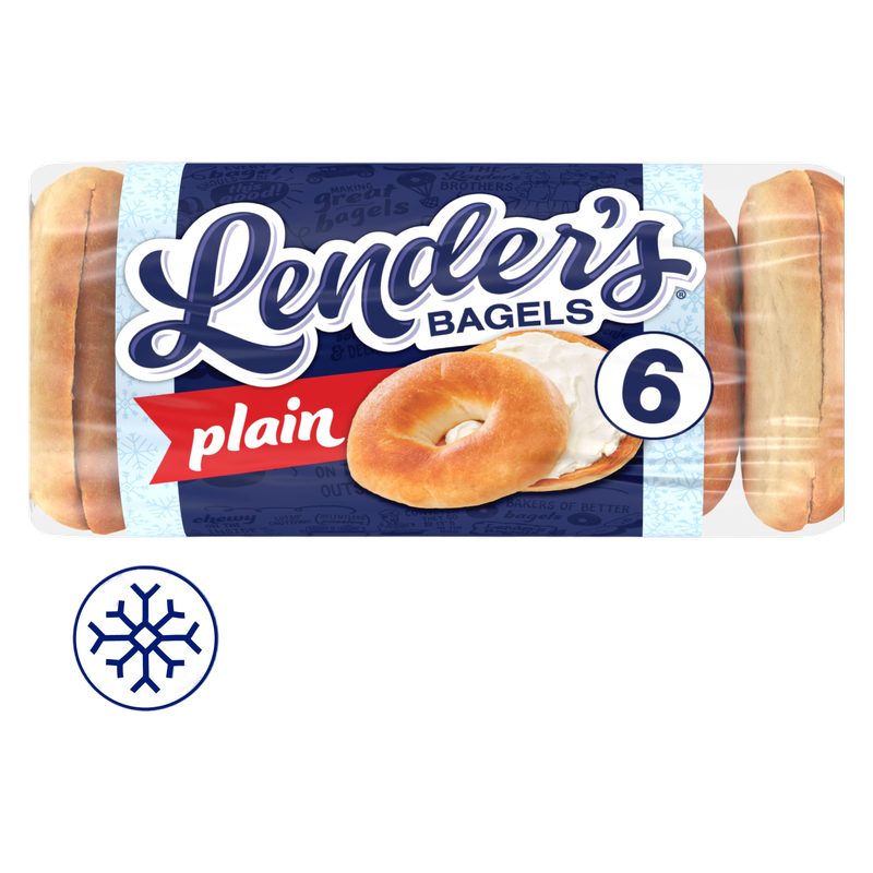 Lender's Frozen Pre-sliced Plain Bagels - 6ct - Lender's – BevMo!