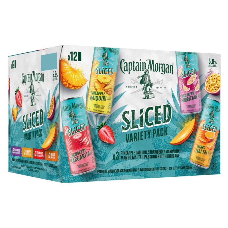 CAPTAIN MORGAN SLICED VP 12PKC (12PKC 12 OZ) - Captain Morgan – BevMo!