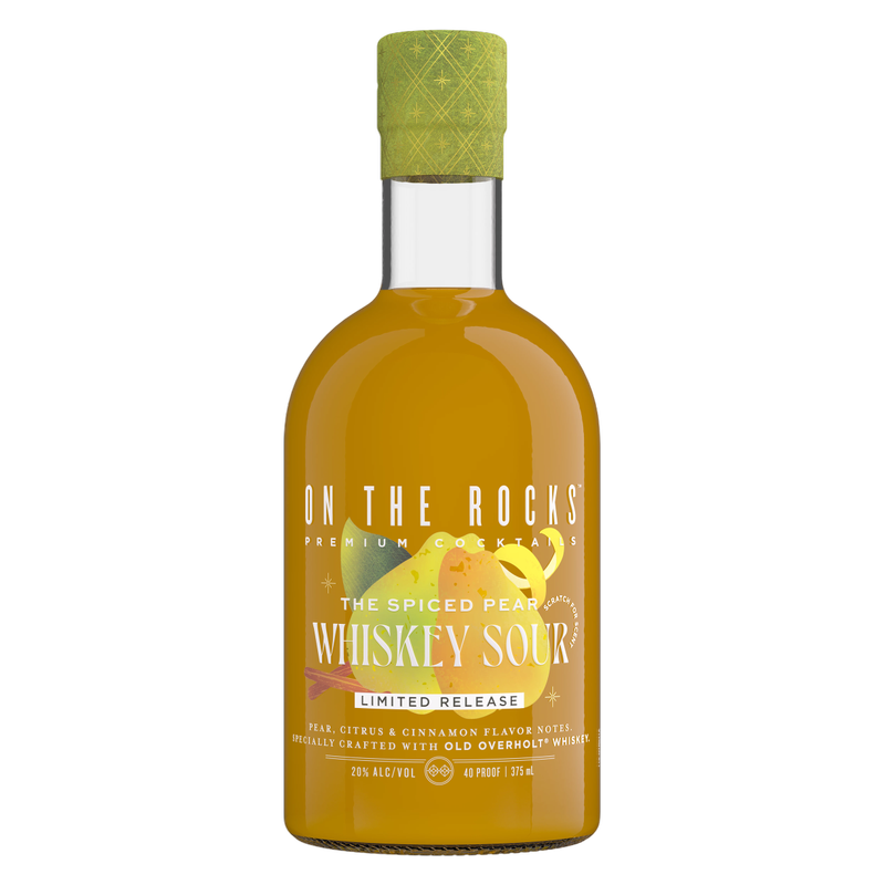 On the Rocks Spiced Pear Whiskey Sour 375ml Bottle - On the Rocks – BevMo!