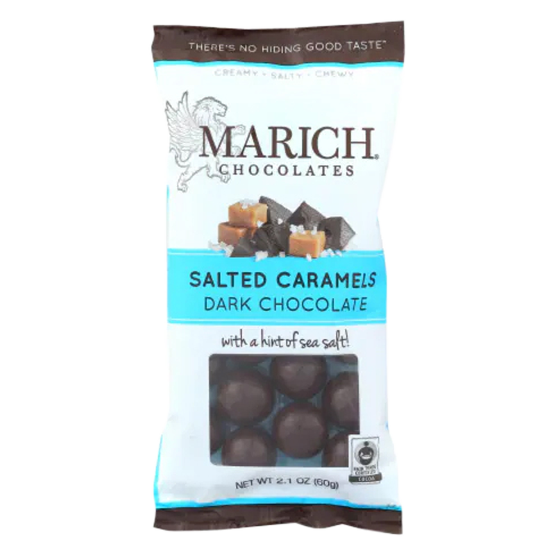 Marich Dark Chocolate Salted Caramels 2.1oz - MARICH Confectionery – BevMo!