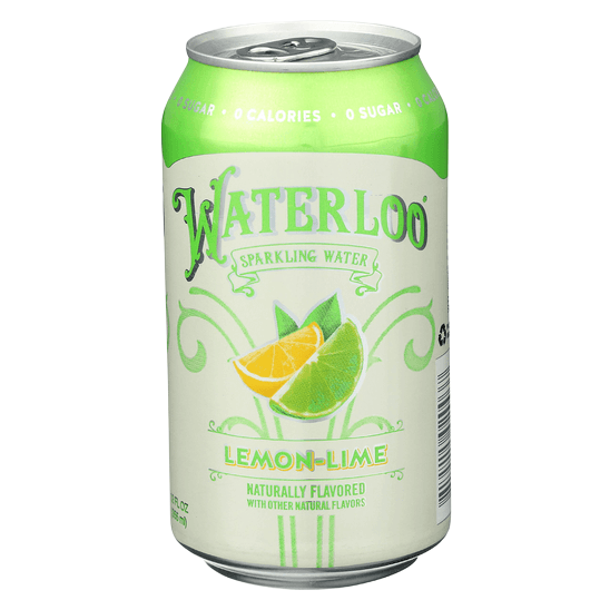 Waterloo Lemon Lime Sparkling Water 12oz Can - Waterloo – BevMo!