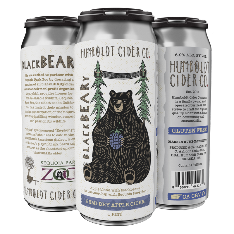 Humboldt Cider Co. Seasonal - BlackBEARy (4PKC 16 OZ) - Humboldt ...