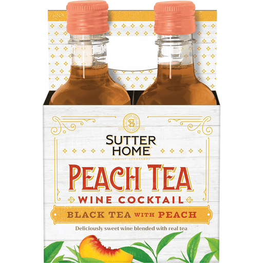 Sutter Home Peach Tea Wine Cocktail 4pk 187ml - Sutter Home – BevMo!