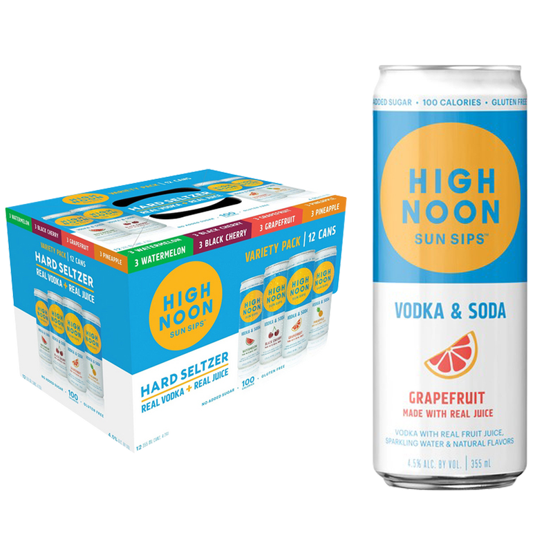 High Noon Vodka Hard Seltzer Variety 12pk 12oz Can 4.5% ABV - High Noon ...