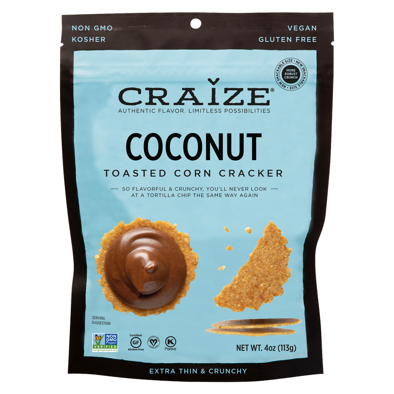 Craize Coconut Toasted Corn Crackers 4oz - CRAIZE – BevMo!
