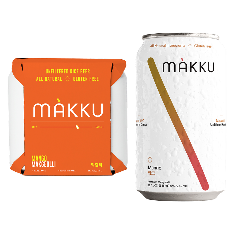 Makku Mango Rice Beer 4pk 12oz Can 6% ABV - Makku – BevMo!