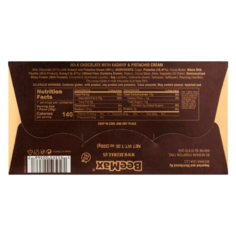 Beemax Dubai Chocolate, 7.4oz - Beemax – BevMo!