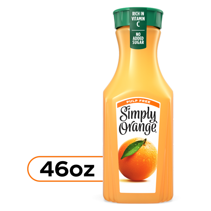 Simply Pulp Free Orange Juice 46oz Btl - Simply – BevMo!