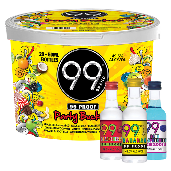 99 Assorted Party Bucket 20pk 50ml (99 Proof) - 99 – BevMo!