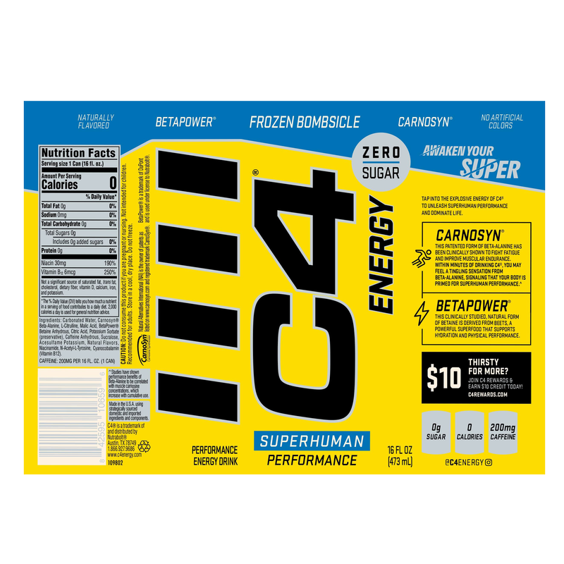 C4 Frozen Bombsicle 16oz – BevMo!