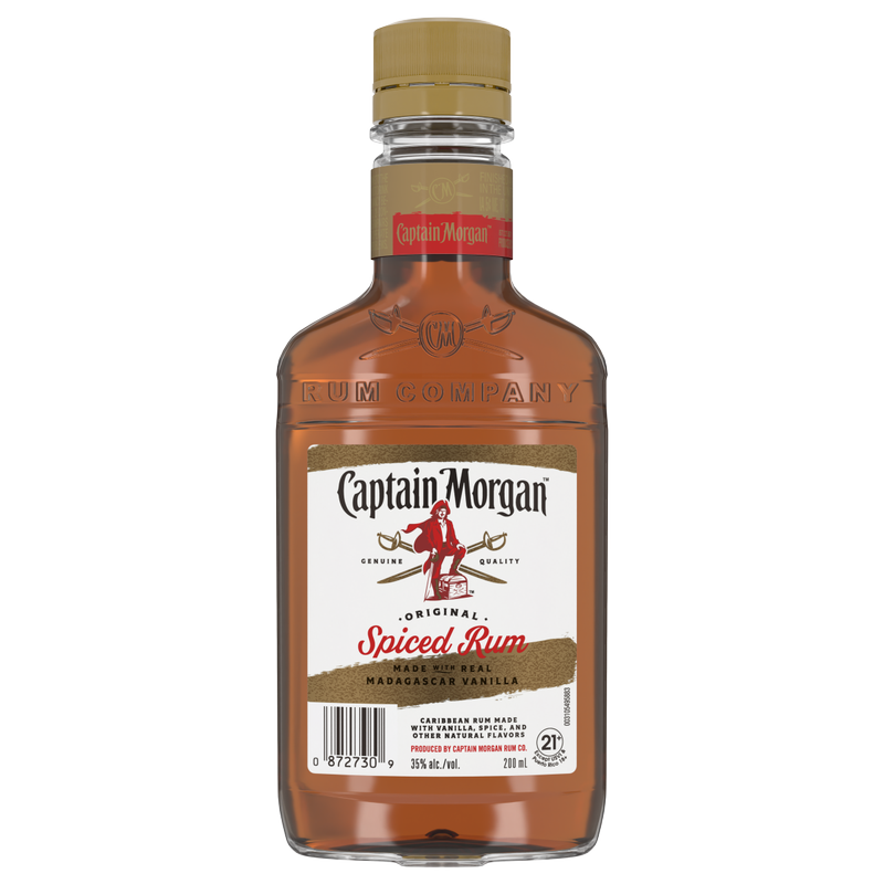 Captain Morgan Spiced Rum 200ml PET (70 Proof) - Captain Morgan – BevMo!