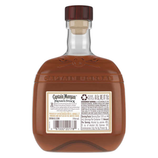 Captain Morgan Private Stock Spiced Rum 750ml (80 Proof) – BevMo!