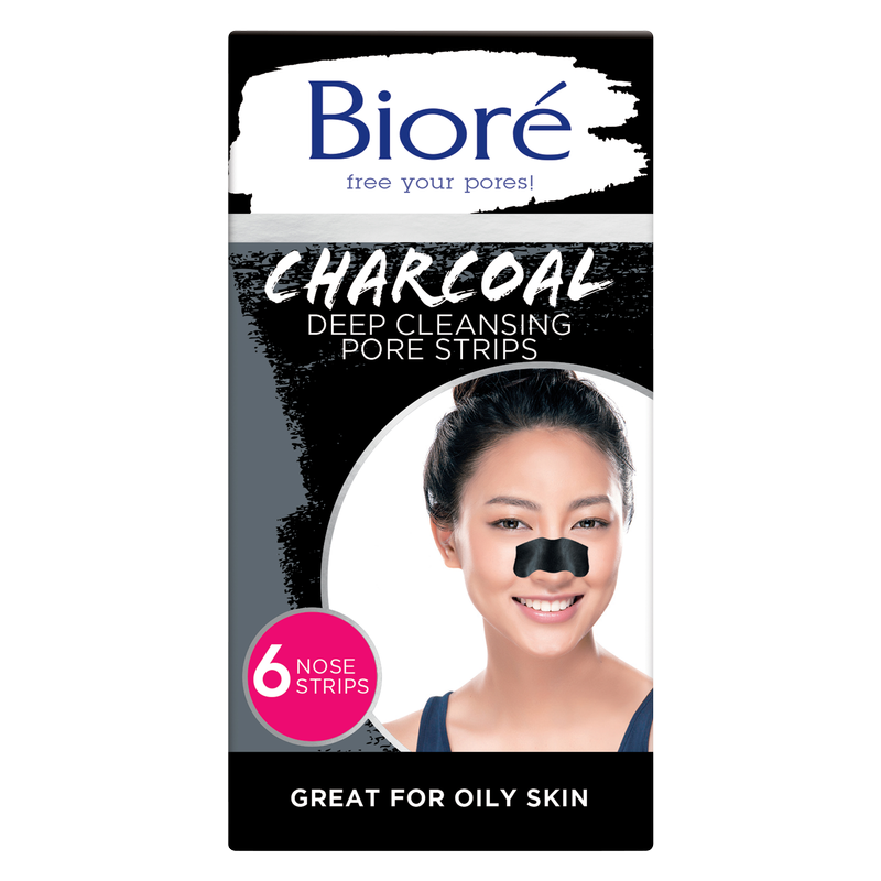 Biore Charcoal Deep Cleansing Pore Strips 6ct - Biore – BevMo!