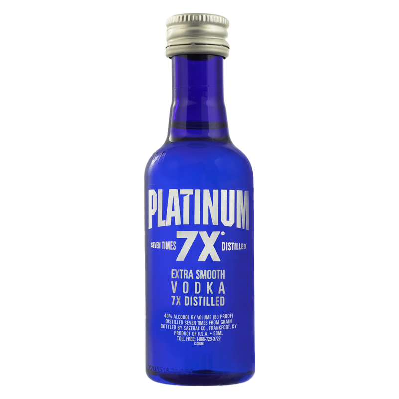Platinum 7X Vodka 50ml (80 Proof) - Platinum 7X – BevMo!
