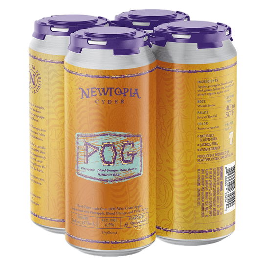 Newtopia Cyder POG 4pk 16oz Can - Newtopia – BevMo!