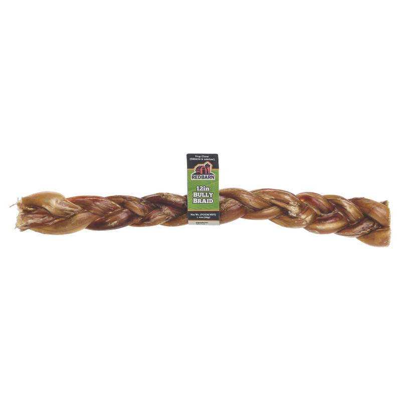 Redbarn Braided Bully Stick 12in 1ct - Red Barn – BevMo!
