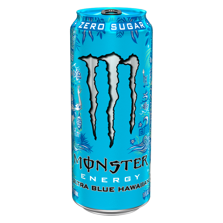 Monster Energy Ultra Blue Hawaiian Energy Drink 16oz Can - Monster ...