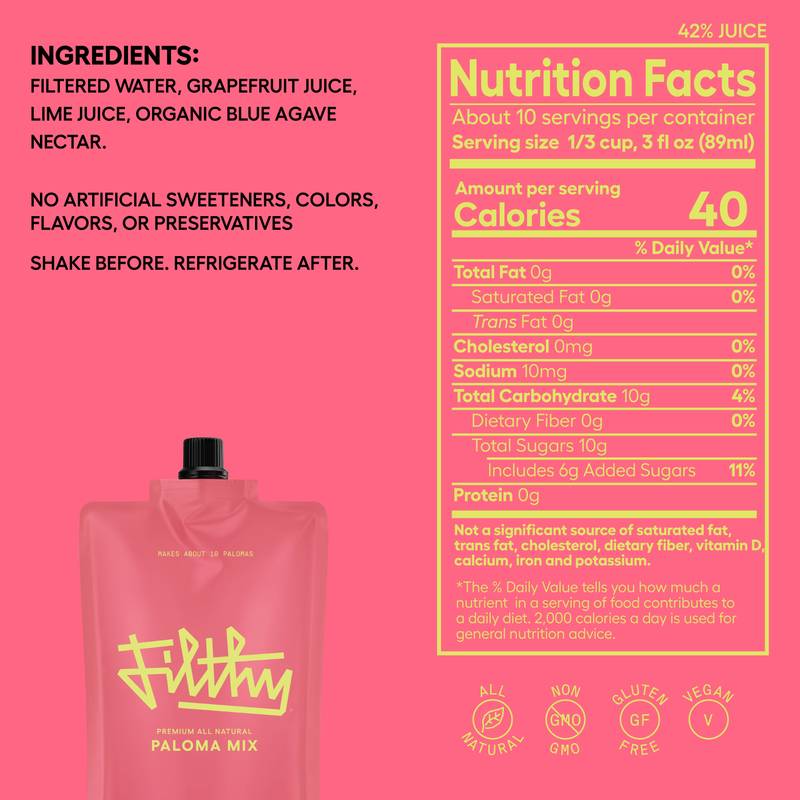 Filthy Paloma Mix 32oz Pouch - Filthy – BevMo!