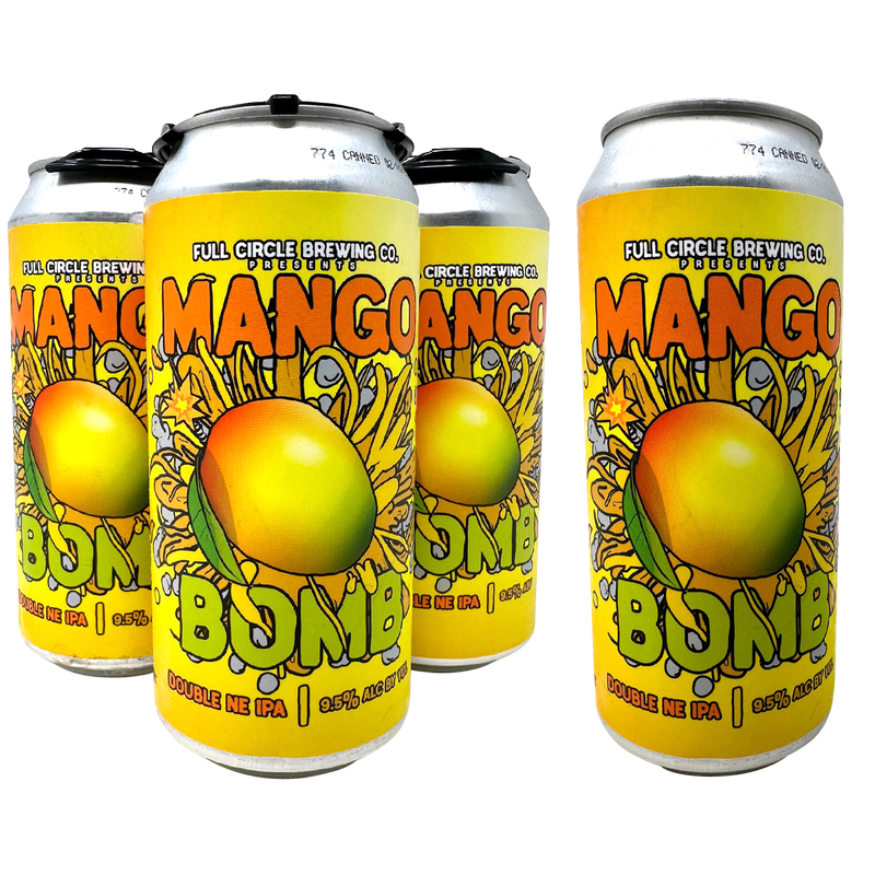 Full Circle Bomb Series - Peach Bomb Double IPA 4pk 16oz - Full Circle ...