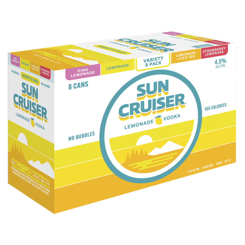 Sun Cruiser Lemonade Vodka Variety Pack 8pk 12oz Can 4.5% ABV - Sun ...