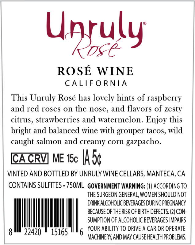 Unruly Rose 750ml - Unruly – BevMo!