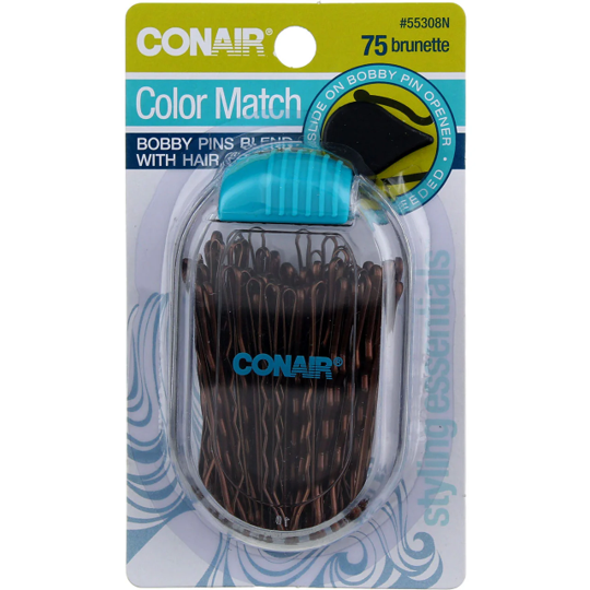Conair Color Match Bobby Pins, Brunette - Conair – BevMo!